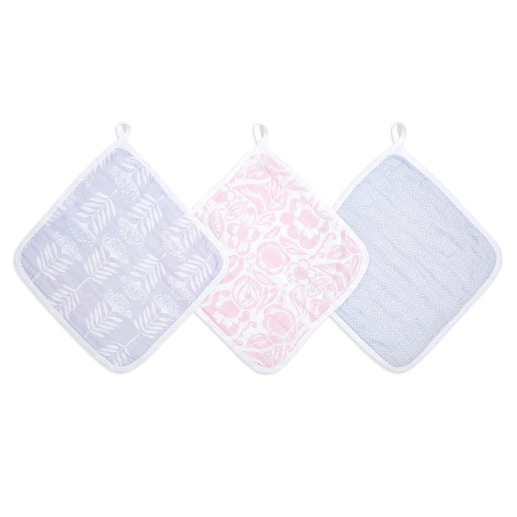 Purple & Pink Washcloth Set | aden + anais