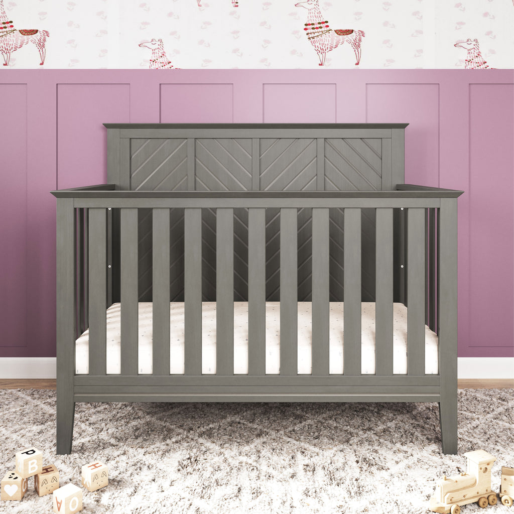 Atwood 4-in-1 Crib, Lunar Gray | Convertible Cribs | Child Craft