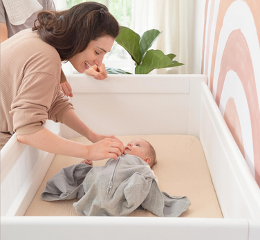 3-in-1 Convertible Full Size Wood Baby Cribs with Mesh Walls, White ...