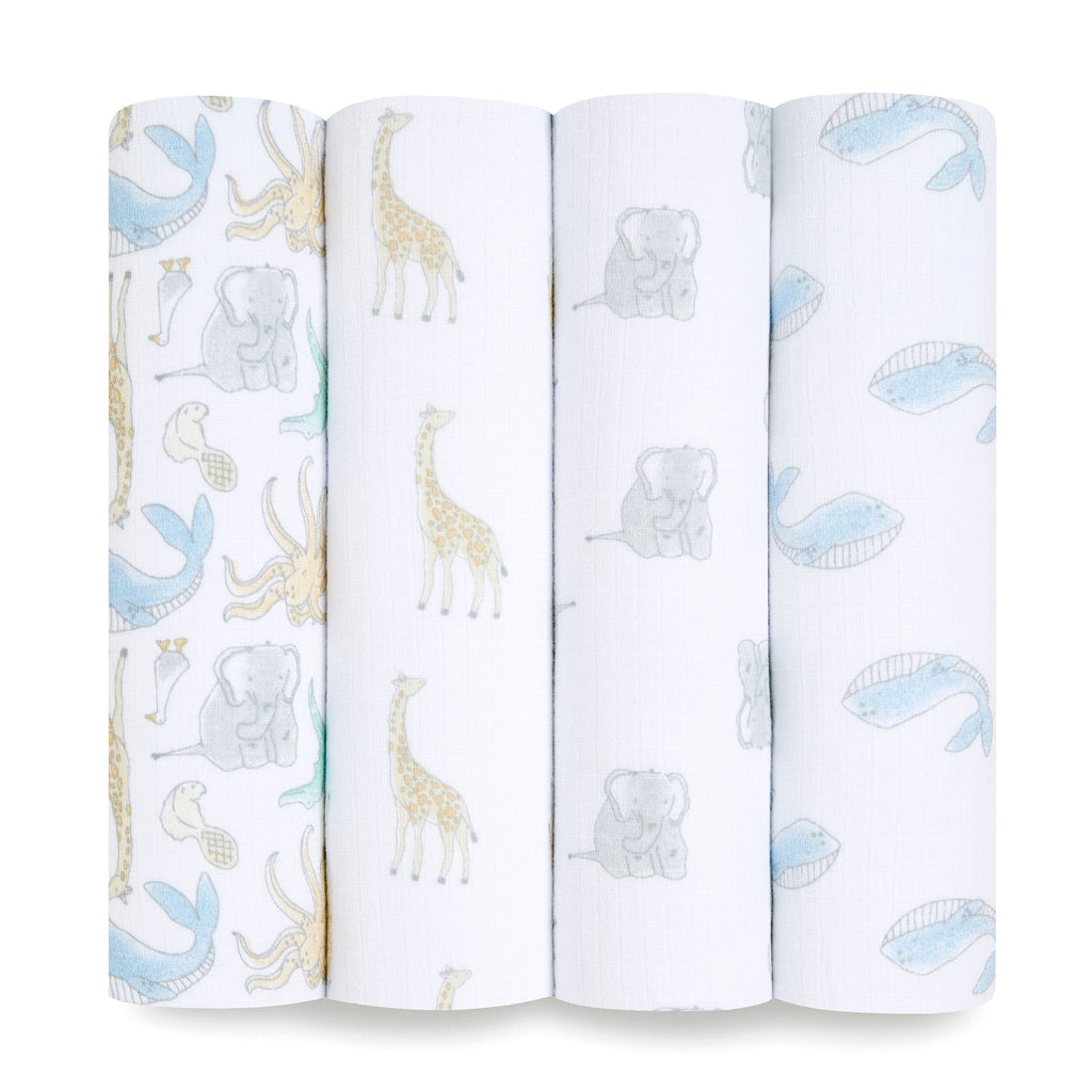 Natural History Muslin Swaddle 4pk | aden + anais