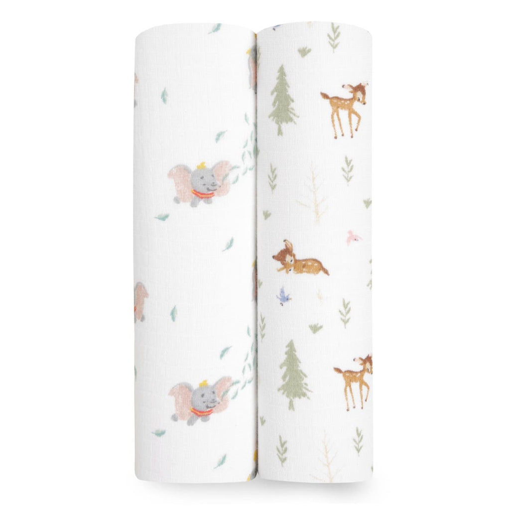 Disney + Friends Essentials Cotton Muslin Swaddle 2-Pack | aden + anais