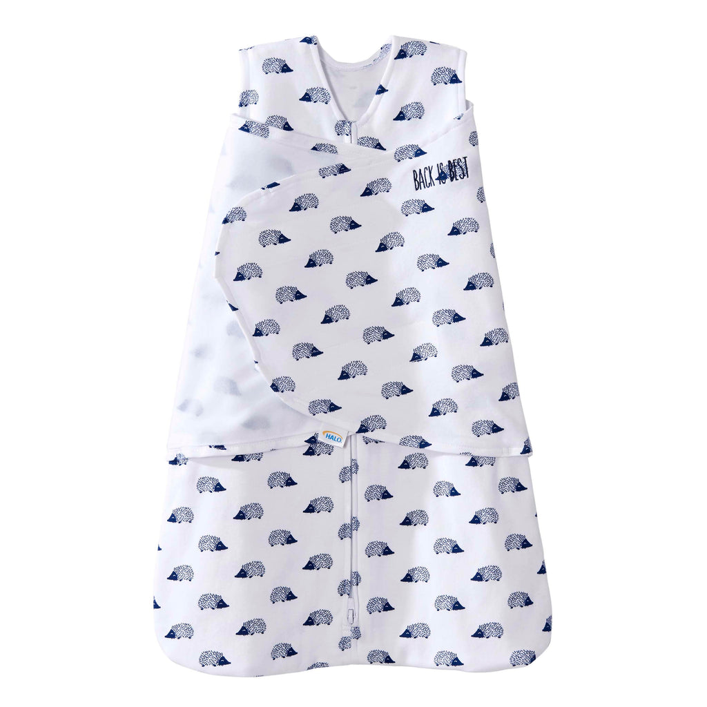 Navy Hedgehog Cotton Swaddle S | HALO